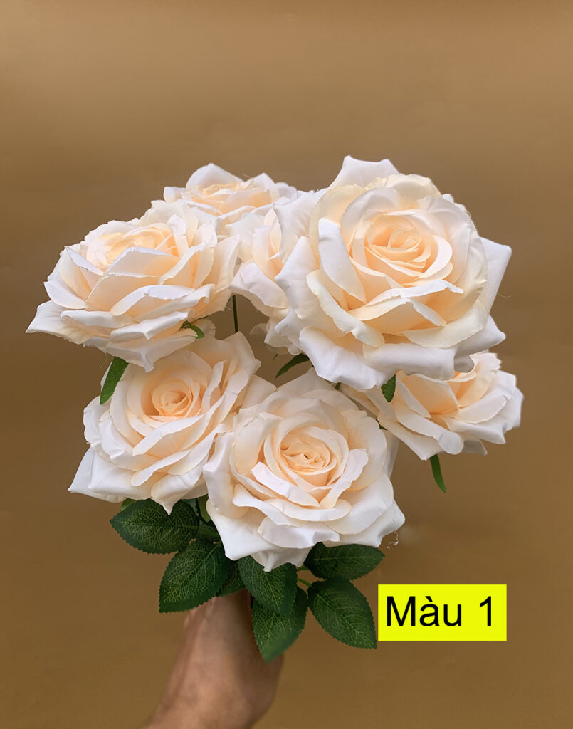 Cụm hoa hồng thái 9 bông – Sản xuất và phân phối hoa giả,cây giả,hoa lụa
